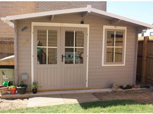 בקתת עץ אטום למים 4X4 מטר עובי 45 מ''מ Dunster House Rhine