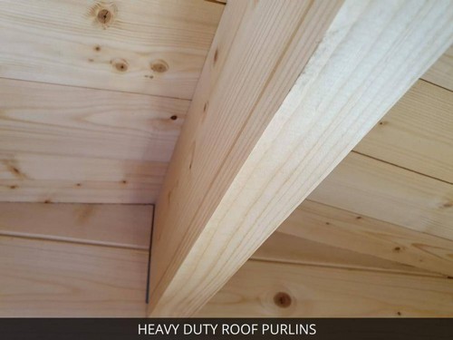 בקתת עץ אטום למים 4X4 מטר עובי 45 מ''מ Dunster House Rhine