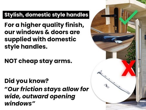 בקתת עץ אטום למים 4X4 מטר עובי 45 מ''מ Dunster House Rhine