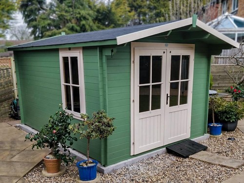 בקתת עץ אטום למים 4X4 מטר עובי 45 מ''מ Dunster House Rhine