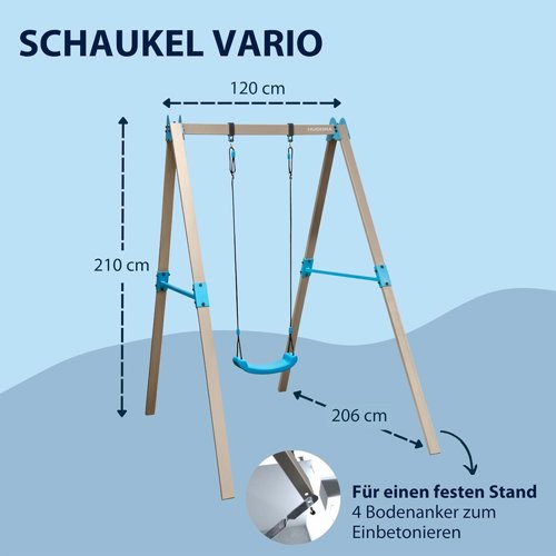 מתקן נדנדה לילדים VARIO BASIC יחיד HUDORA גרמניה