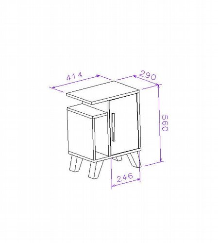 שידה לחדר שינה גימור לבן Homax Bengi