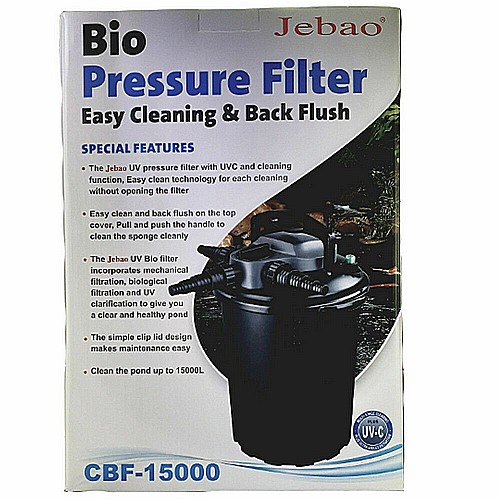 פילטר לחץ לבריכות נוי, דגים ומזרקות JEBAO PF-10 UV 7W