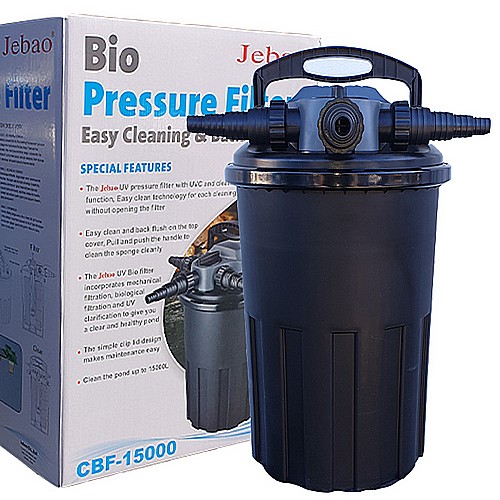 פילטר לחץ לבריכות נוי, דגים ומזרקות JEBAO PF-10 UV 7W