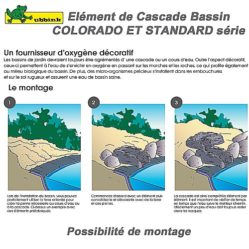 מפל נחל פלסטיק לבריכות נוי UBBINK COLORADO CASCADE