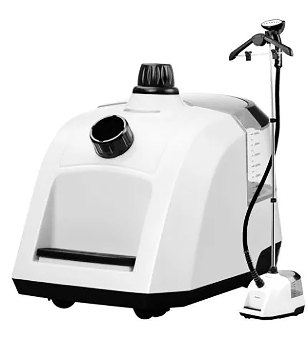 מגהץ אדים עומד גיהוץ בגדים תלויים שחור-לבן STAND STEAM