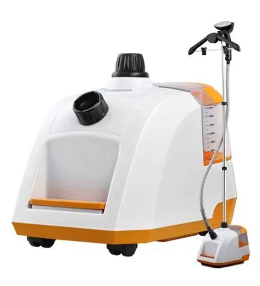 מגהץ אדים עומד גיהוץ בגדים תלויים כתום-לבן STAND STEAM