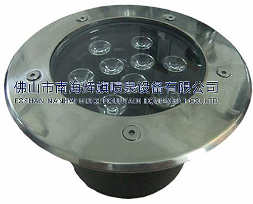 תאורה לד LED נירוסטה תת מימית שקועה בדופן/קרקעית לבריכות צבעוני מתחלף HUIQI HQ-D09M