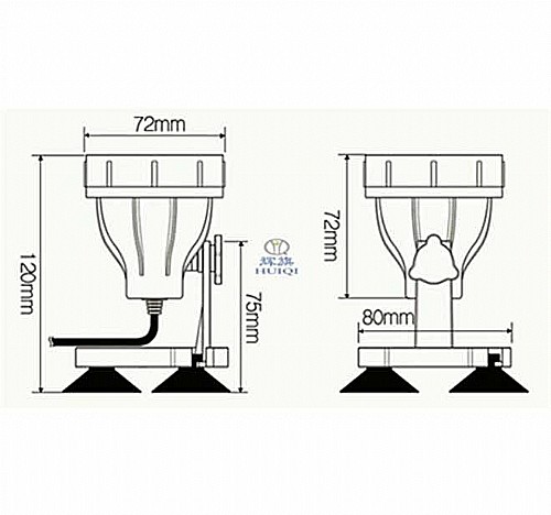 תאורת לד לגינה או לבריכה תת מימית אדום/לבן/כחול HUIQI LED-48