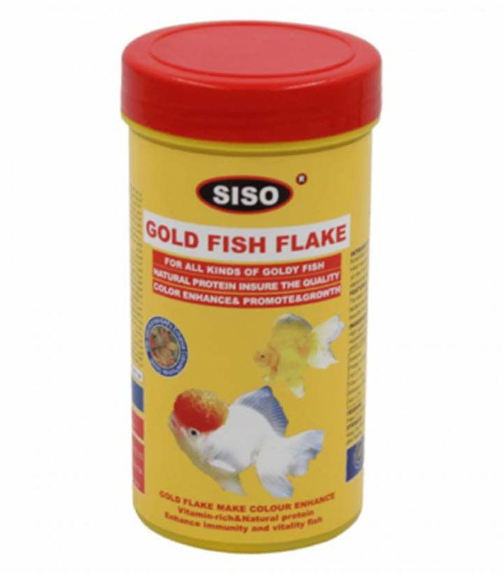 מזון דגים נוי דפים פלייקס לדגי נוי זהב לבריכת נוי 1000 מ''ל SISO GOLD FISH FLAKE 1000 ml